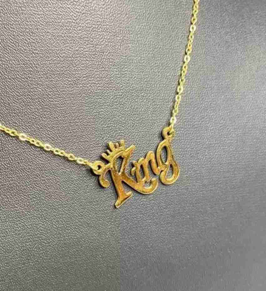 Galaxy of products King Name Pendant locket for men and boy s Gold plated Silver Alloy Pendant Set Price in India Buy Galaxy of products King Name Pendant locket for men and boy s