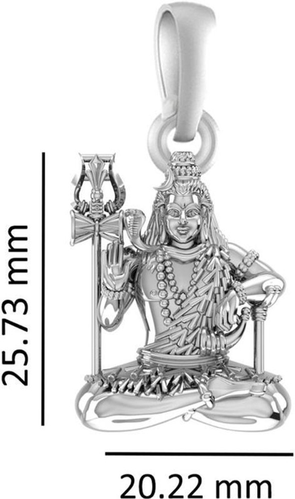 Akshat Sapphire Sterling Silver 92.5 purity God Shiva Pendant for Men Women Pure Silver Lord Shiv Locket for Good Health Wealth Sterling Silver Pendant Price in India Buy Akshat
