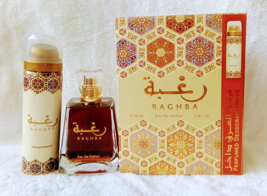 Lattafa Imported Arabic Raghba Perfume with Raghba Perfumed Deodorant Eau de Parfum 100 ml
