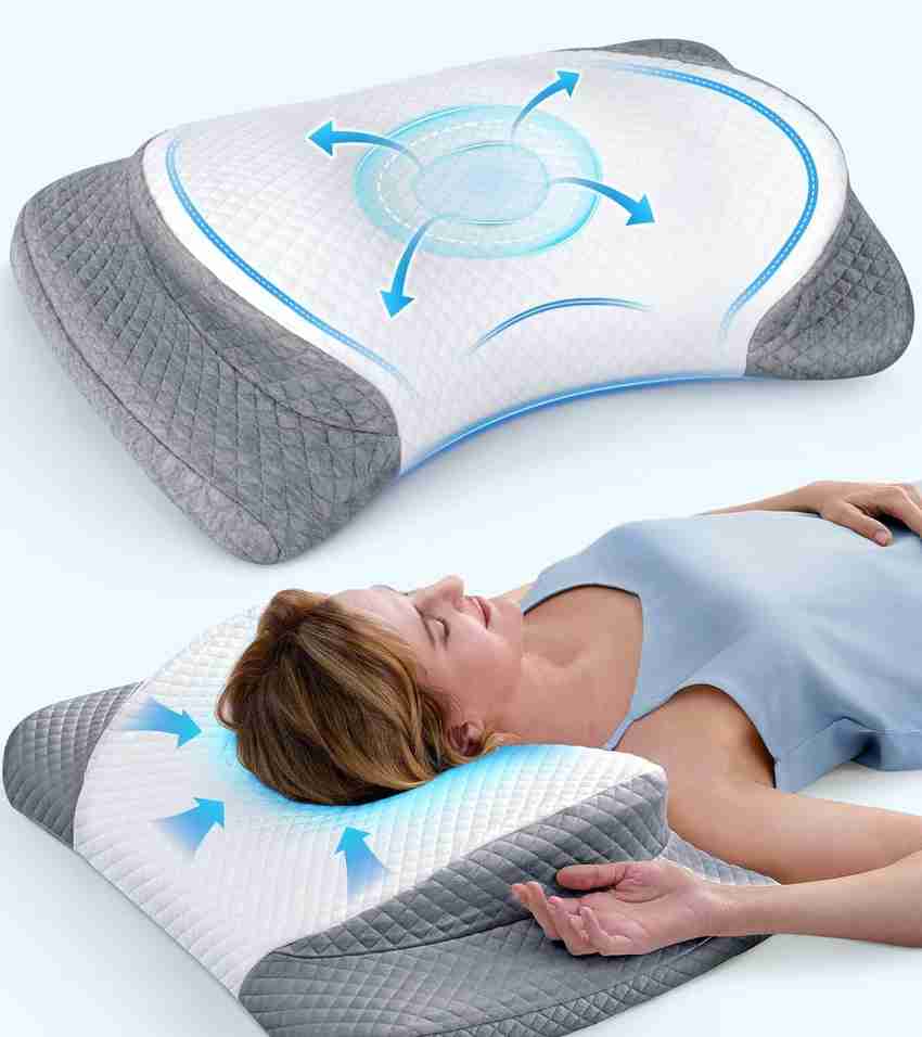 Flipkart SmartBuy Cervical Contour Ergonomic Orthopedic Memory Foam Pillow for Neck Back Memory Foam Solid Sleeping Pillow Pack of 1 Buy Flipkart SmartBuy Cervical Contour Ergonomic Orthopedic Memory ...