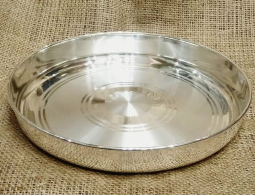 Deepa Silver Plain Plate 250 grams Dinner Plate Price in India Buy Deepa Silver Plain Plate 250 grams Dinner Plate online at Flipkart
