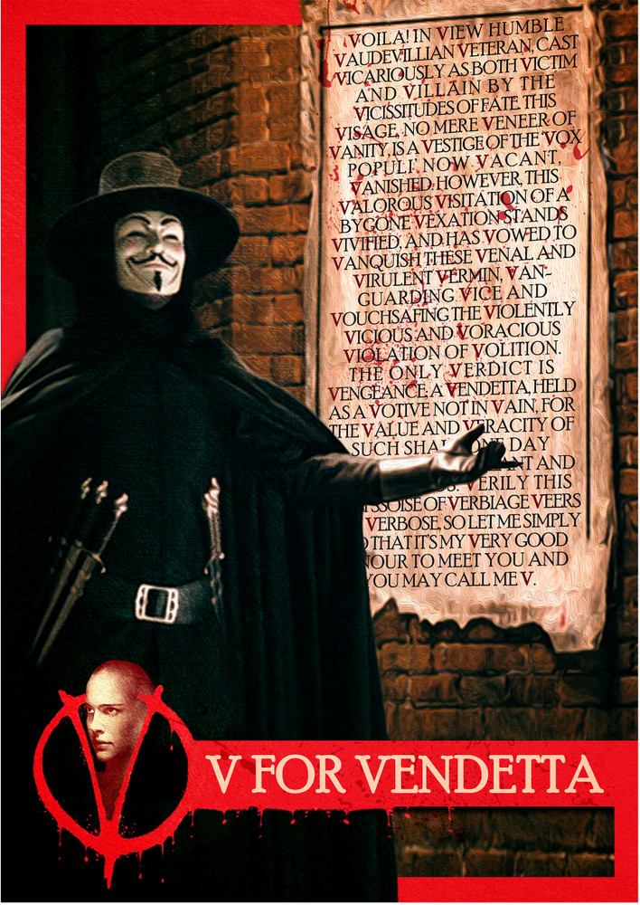 For Vendetta Movies Poster Classic Hackers Movie V For Vendetta Film