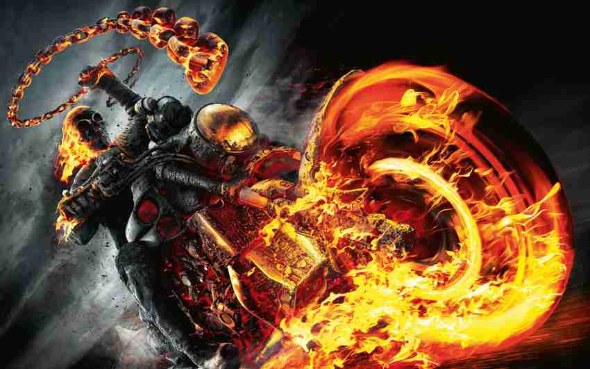 Ghost Rider Posters Wallpaper Wallpaper Fire, Ghost Rider, Bike, Art,