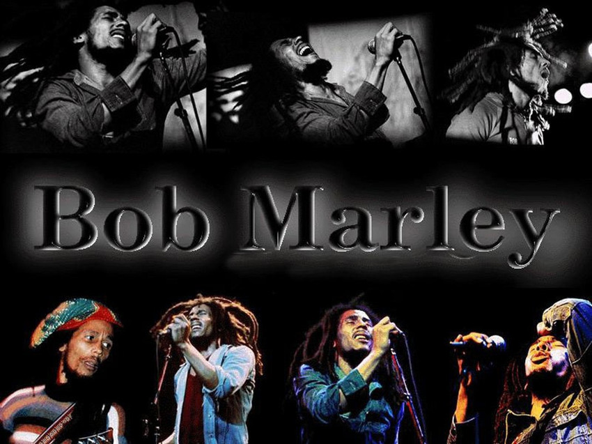 Bob Marley Singing Poster
