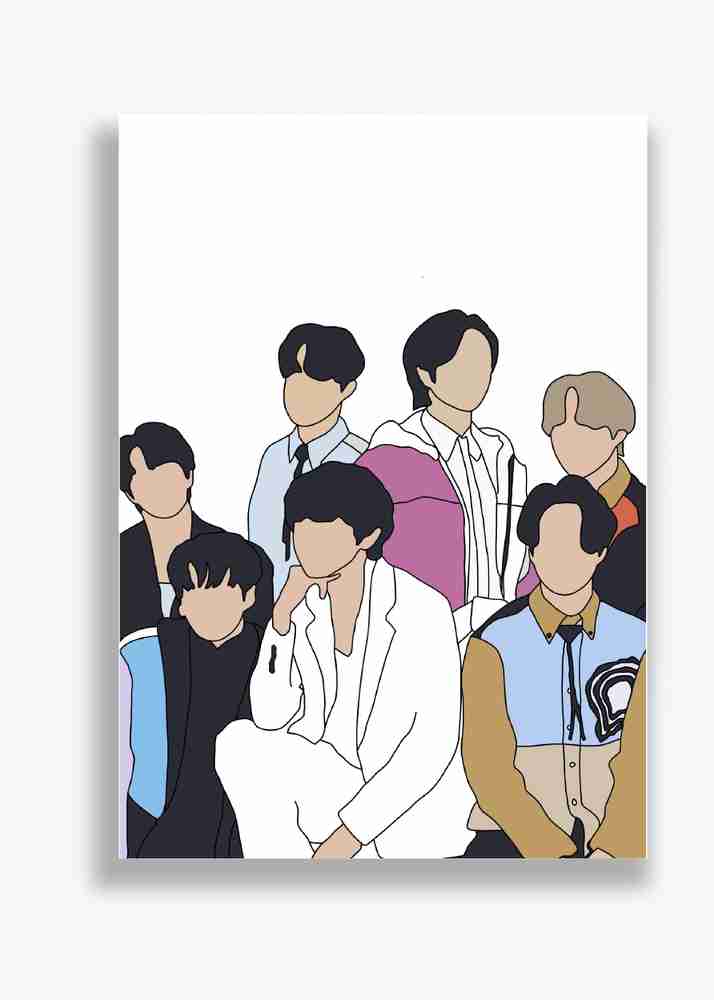how to draw a bts poster