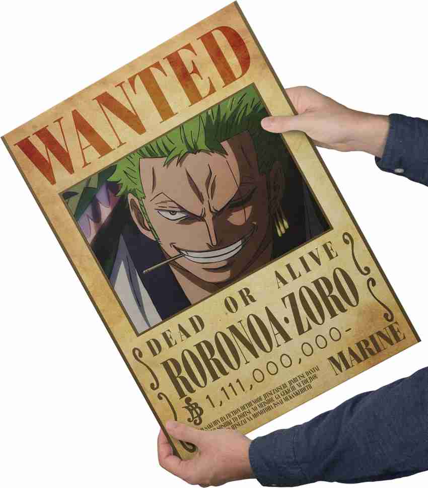 Roronoa Zoro Wanted Poster One Piece Wanted Zoro New Poster
