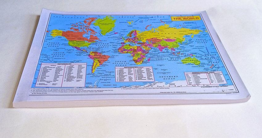 World Political Map Blank Coloured