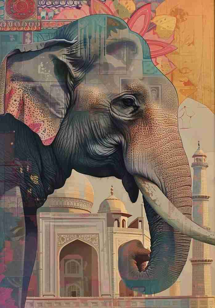 Colorful Tribal Elephant Drawings Ethnic Indian Elephant Pattern