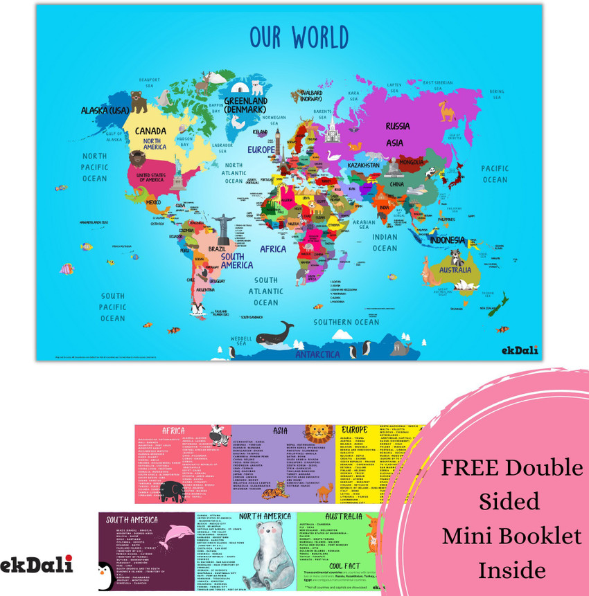 World Map With Country Names And Capitals Ekdali Paper World Map With