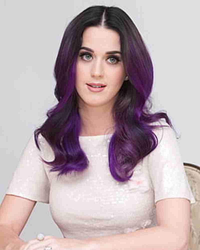 Katy Perry With Purple Highlights