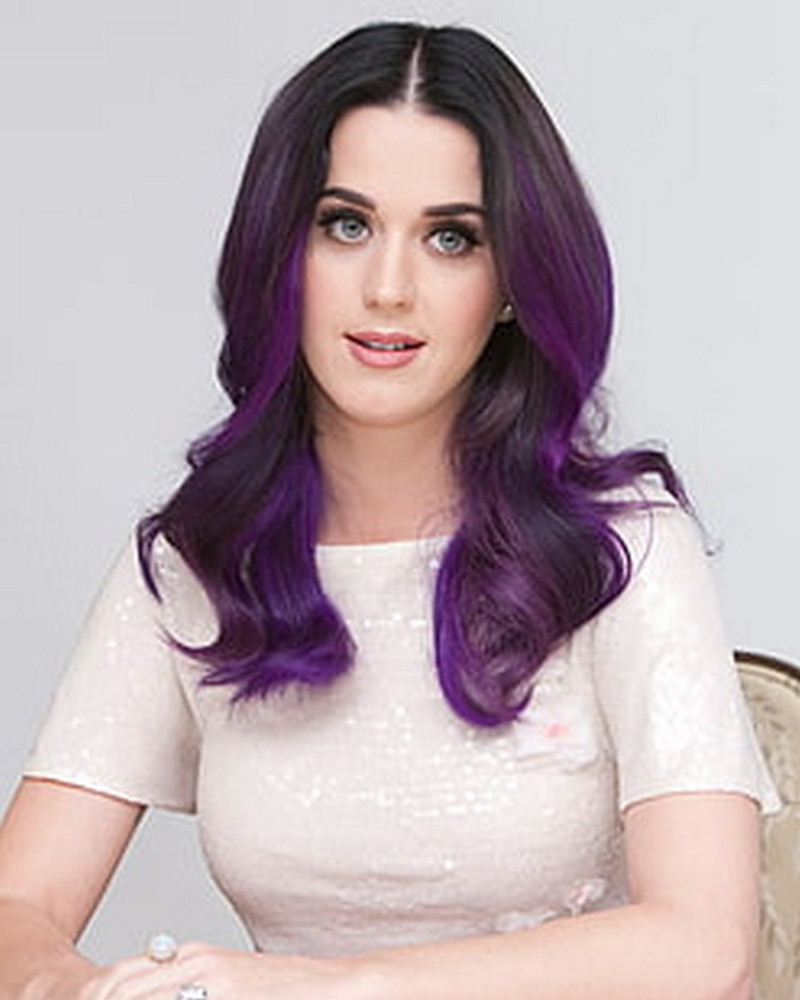 Katy Perry With Dark Blue Hair