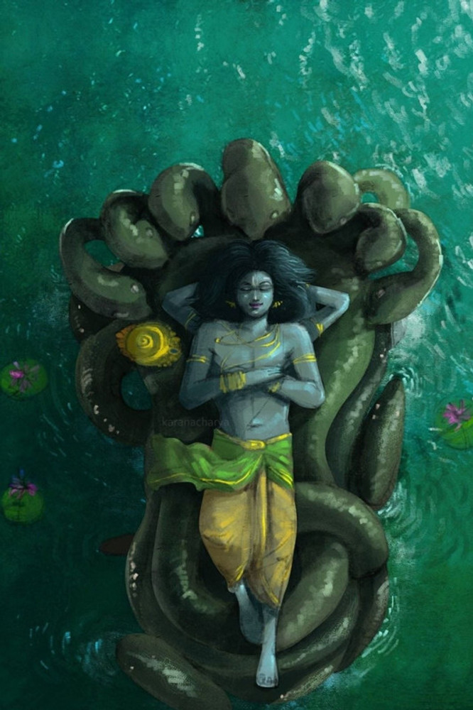 Animated Lord Vishnu Wallpapers