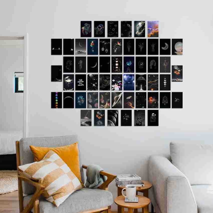 54 Pcs Space Posters For Room Wall Decor 4 x 6 Inches Rectangle Self Adhesive Posters Collage Kit For Girls Boys Teens Wall Art For Bedroom Living Room Office