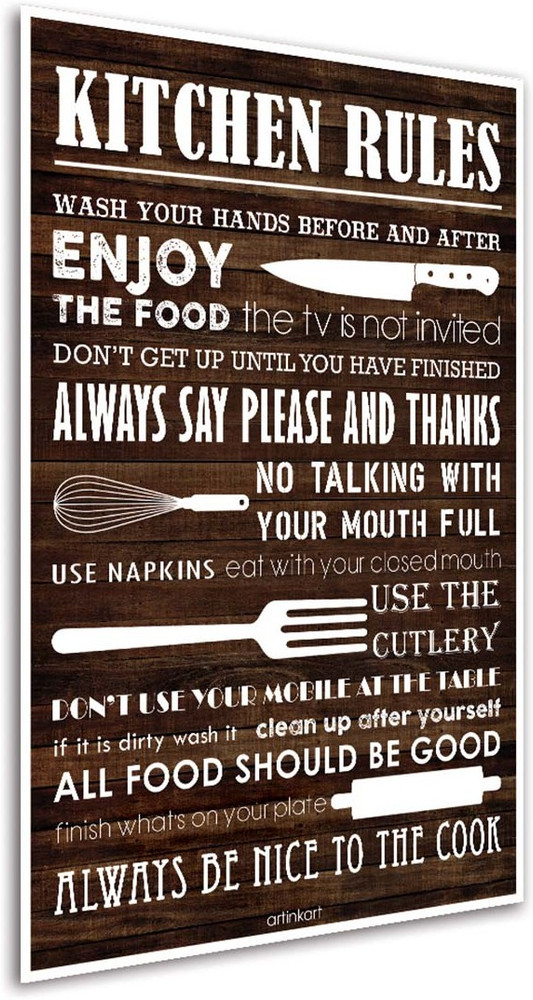 My Kitchen Rules Meme My Kitchen My Rules Funny Kitchen Quote" Art