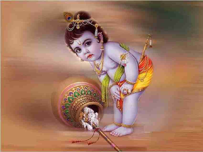 Lord Krishna Hd Baby Krishna Hd Radha Krishna Hd Anmated Matte Finish Wall Poster Paper Print Animation Cartoons posters in India Buy art film design movie music nature and