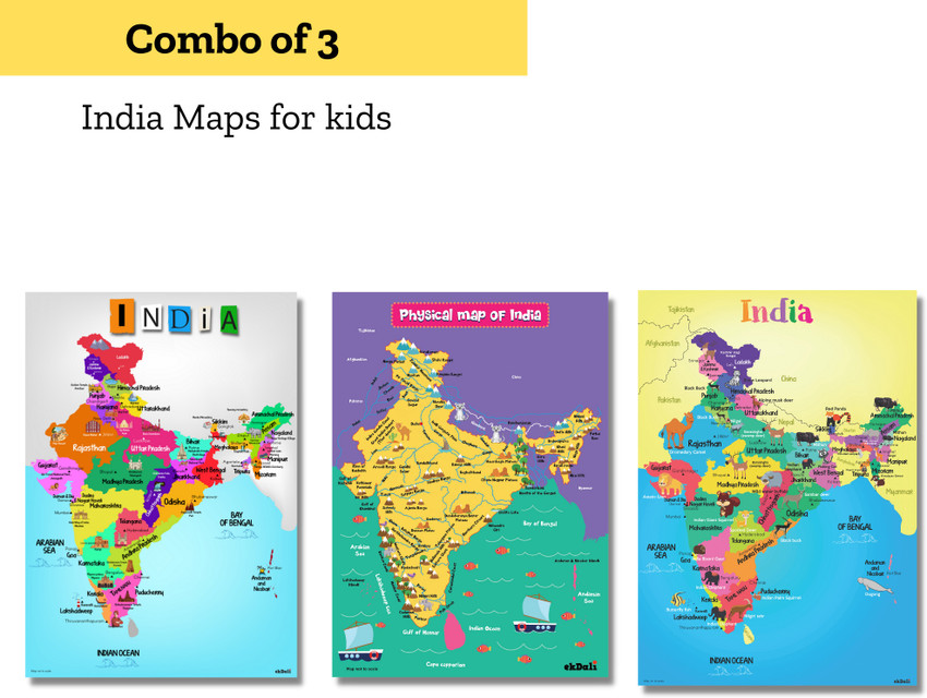 Physical Map Of India For Kids India Physical Map For