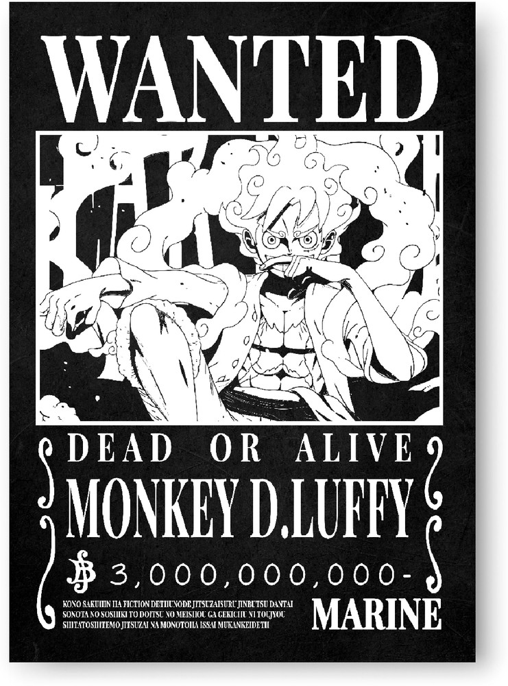 Luffy Wanted Poster Original Poster One Piece Wanted Luffy | OnePiece