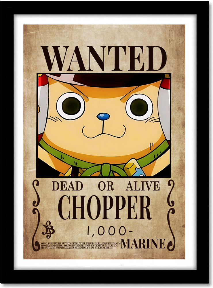One Piece Wanted Poster Chopper One Piece Tony Chopper Wanted Poster