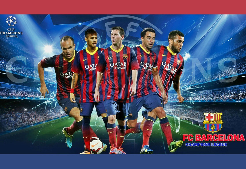 Barcelona Soccer Team Poster 2024 25 TOPPS FC Barcelona Official Team