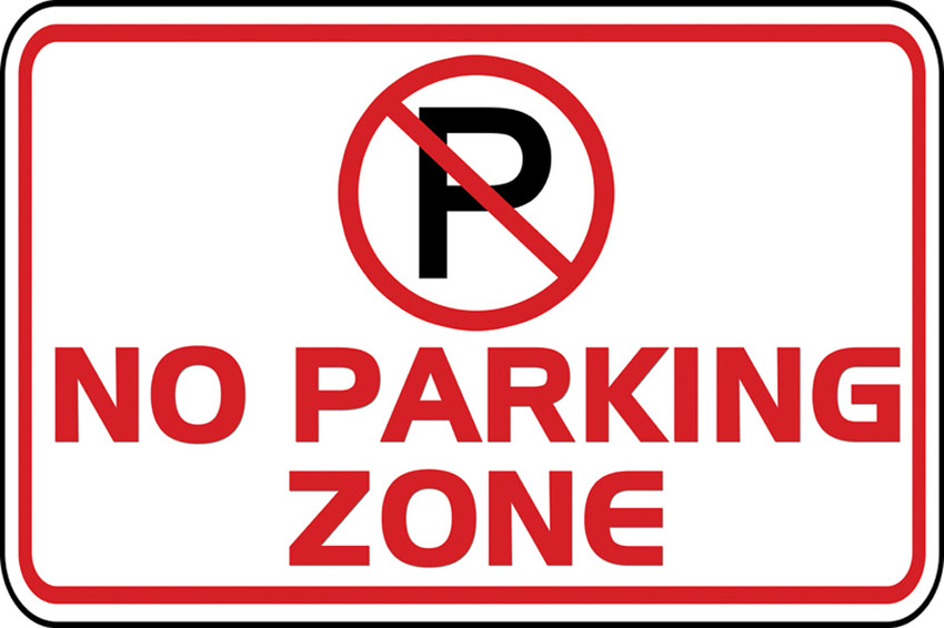 No Parking Area Sign