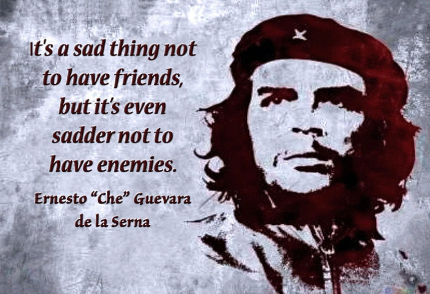 El Che Guevara Quotes Cuba Che Guevara Schwarzweiß Stockfotos Und