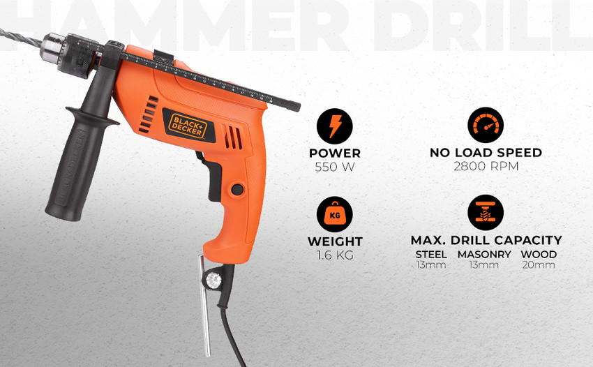 BLACK DECKER HD555KA50 Power Hand Tool Kit Price in India Buy BLACK DECKER HD555KA50 Power Hand Tool Kit online at Flipkart