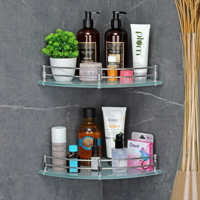 Glass Corner Shelf For Living Room | Baci Living Room
