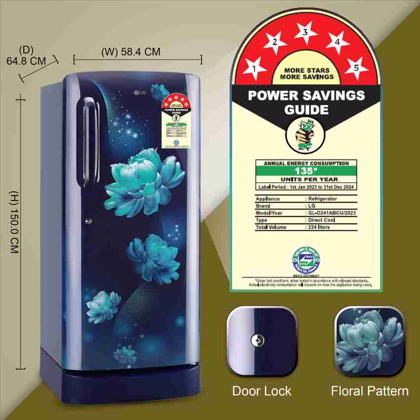 LG 224 L Direct Cool Single Door 5 Star Refrigerator with Base Drawer with Smart Inverter Compressor Moist N Fresh Humidity Controller Online at Best Price in India Flipkart