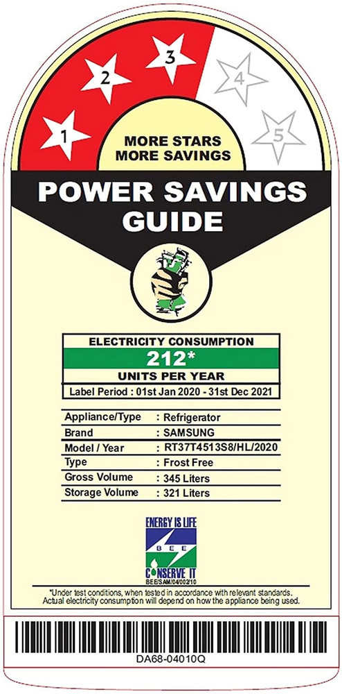 3 star refrigerator power consumption store
