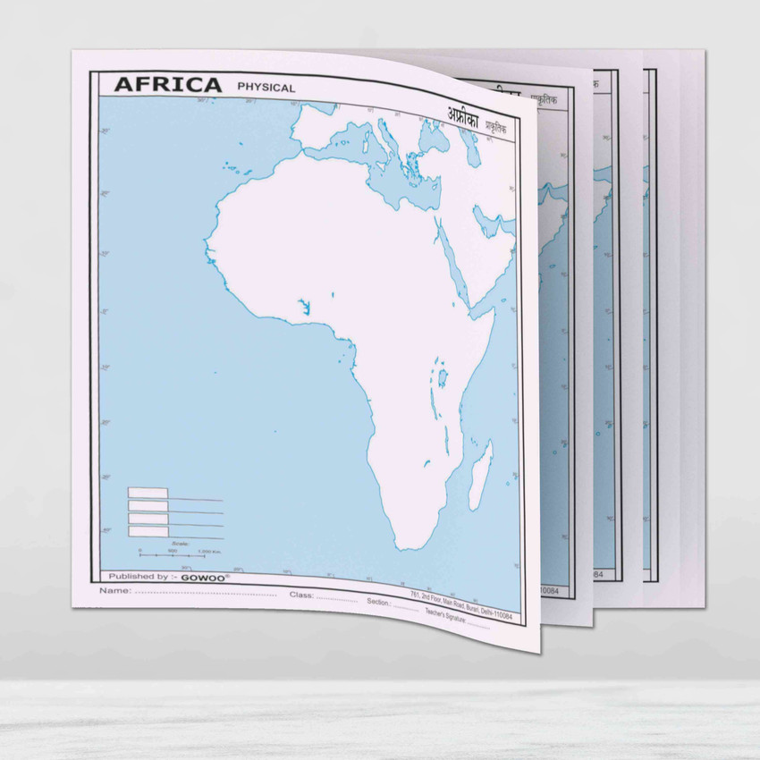Blank Physical Map Of Africa Blank Map Of Africa, Printable Outline