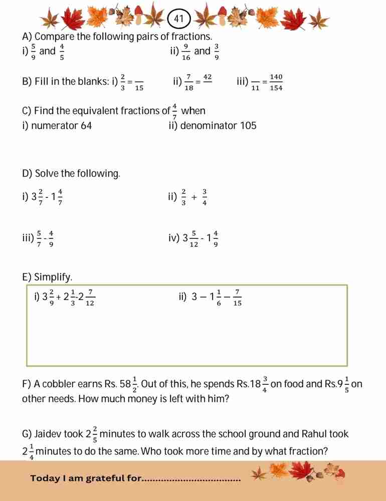 Math Practice Worksheet