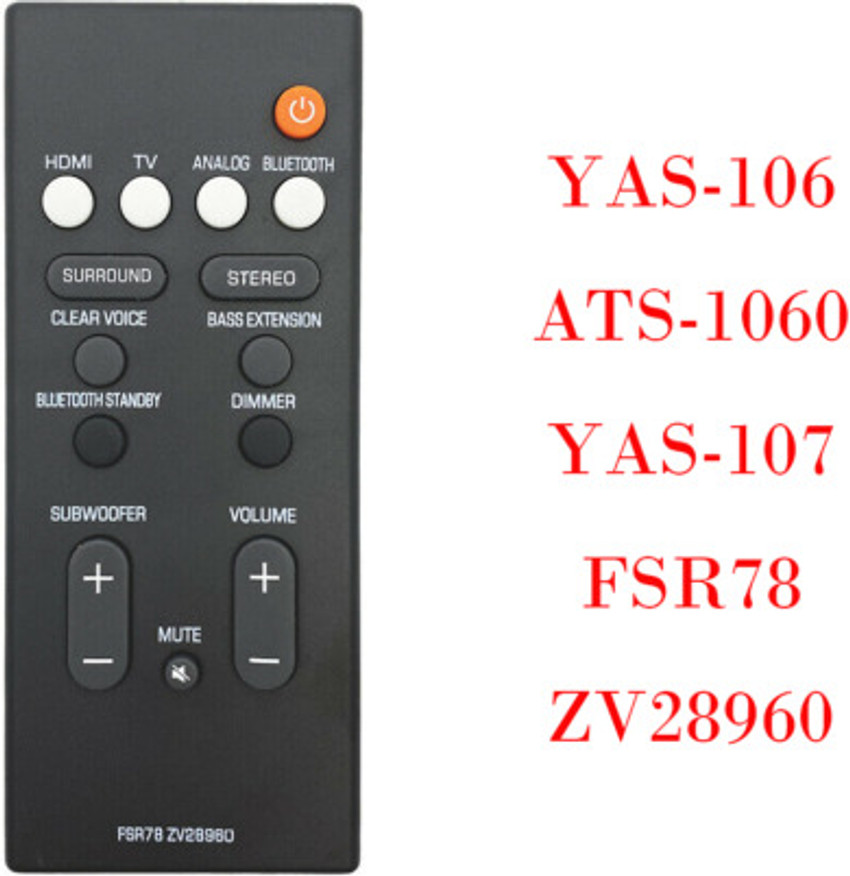Yamaha Sound Bar Remote Control