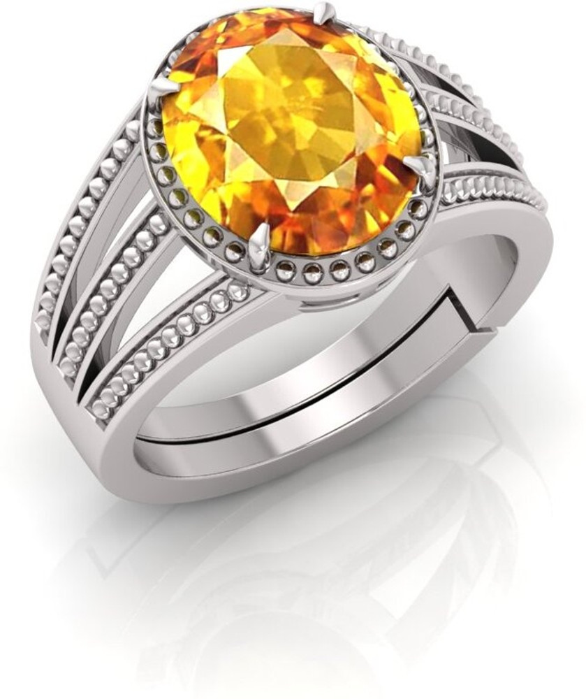 RRVGEM Natural Citrine Gemstone Ring 12.00 CT Adjustable Ring For Unisex Brass Citrine Silver Plated Ring Price in India Buy RRVGEM Natural Citrine Gemstone Ring 12.00 CT Adjustable Ring For Unisex