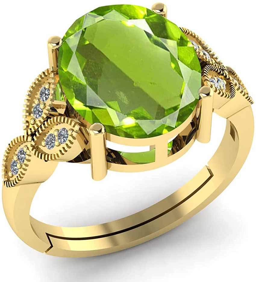 RRVGEM 5.25 ratti 5.00 carat Peridot stone ring for men and women Crystal Peridot Gold Plated Ring Price in India Buy RRVGEM 5.25 ratti 5.00 carat Peridot stone ring for men