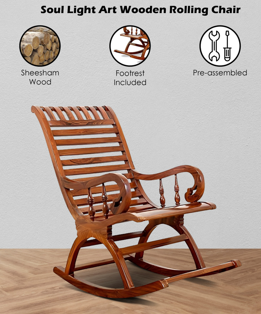 India wood mart Wooden Rolling Chair Rest Chair Easy Chair Engineered Wood 1 Seater Rocking Chairs Price in India Buy India wood mart Wooden Rolling Chair Rest Chair Easy Chair Engineered
