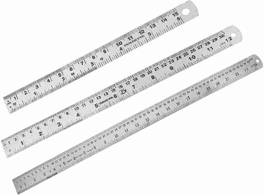 Flipkart Awadh Heavy Duty Stainless Steel Scale Ruler Combo Pack Size 6 12 24 Ruler