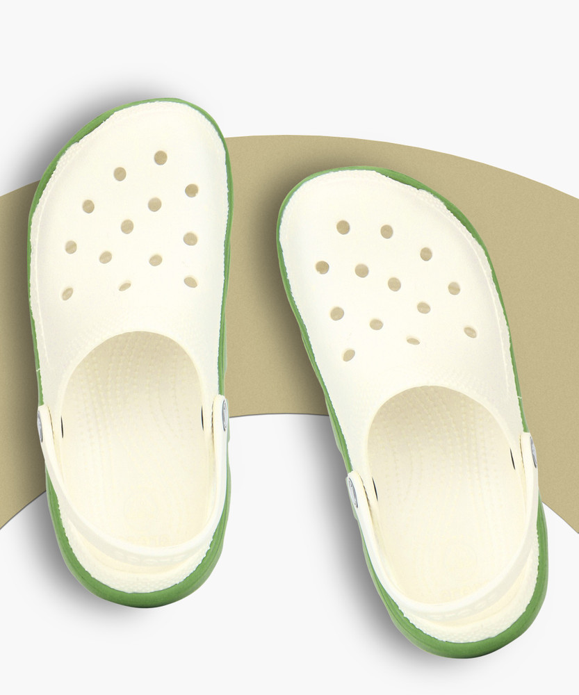 Green and white crocs store