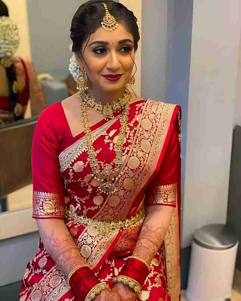 Red Saree Makeup | Saubhaya Makeup