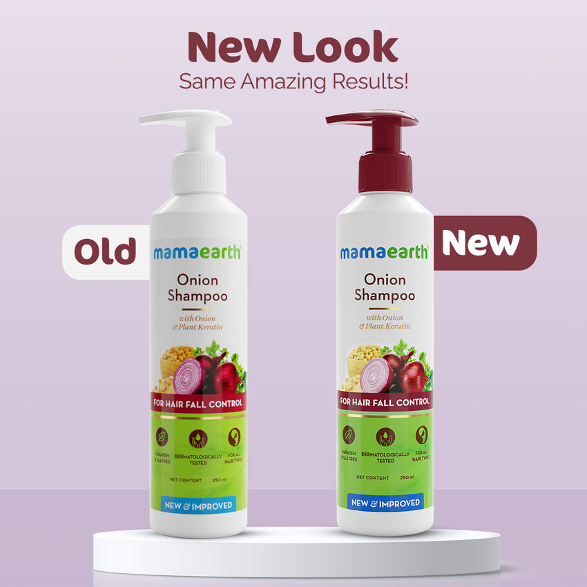Mamaearth Onion Hair Fall Shampoo for Hair Growth Hair Fall Control with added Keratin
