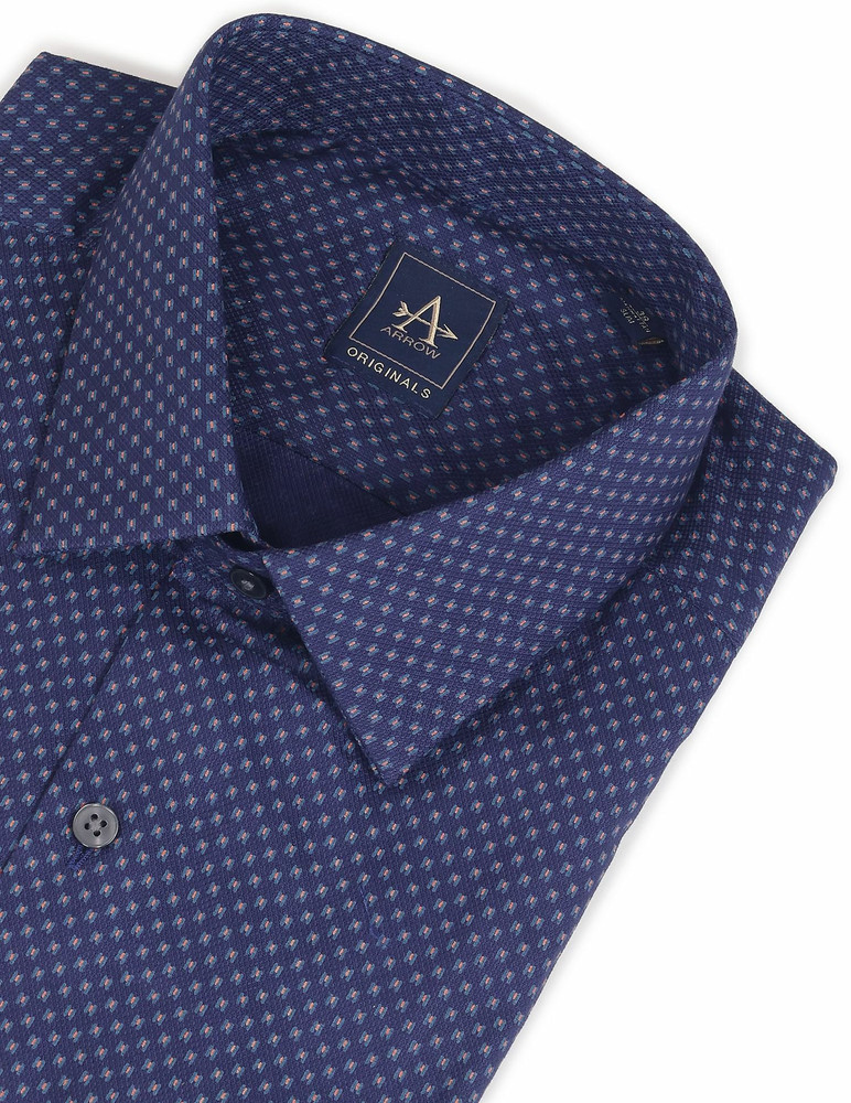 ARROW Men Printed Formal Blue Shirt Buy ARROW Men Printed Formal Blue Shirt Online at Best Prices in India Flipkart