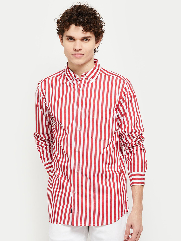 MAX Men Striped Casual Red Shirt Buy MAX Men Striped Casual Red Shirt Online at Best Prices in India Flipkart
