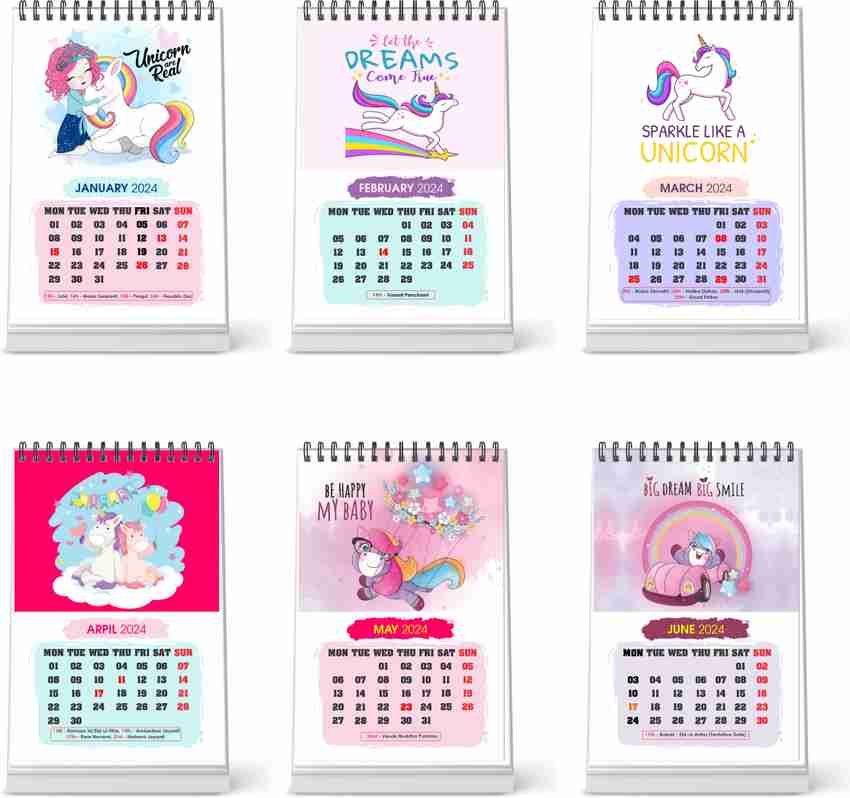 2024 Unicorn Calendar Printable Unicorn Clipart 2024, 56% OFF