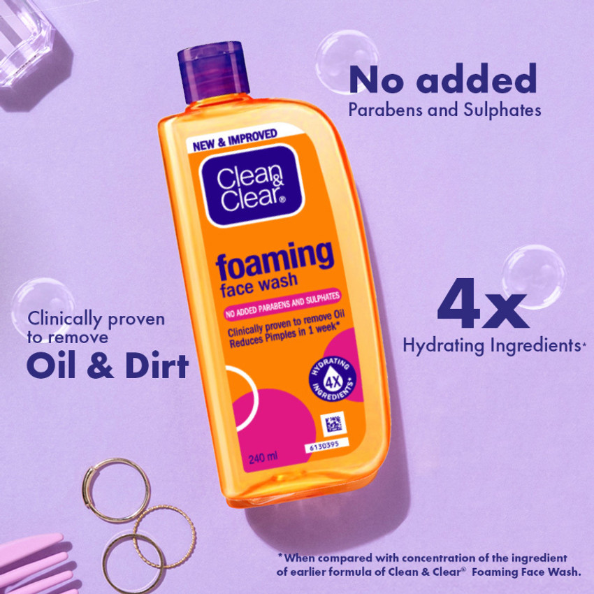 Clean Clear Foaming 480ml Clinically proven Pimple Acne removal Face Wash Price in India Buy Clean Clear Foaming 480ml Clinically proven Pimple Acne removal Face Wash Online