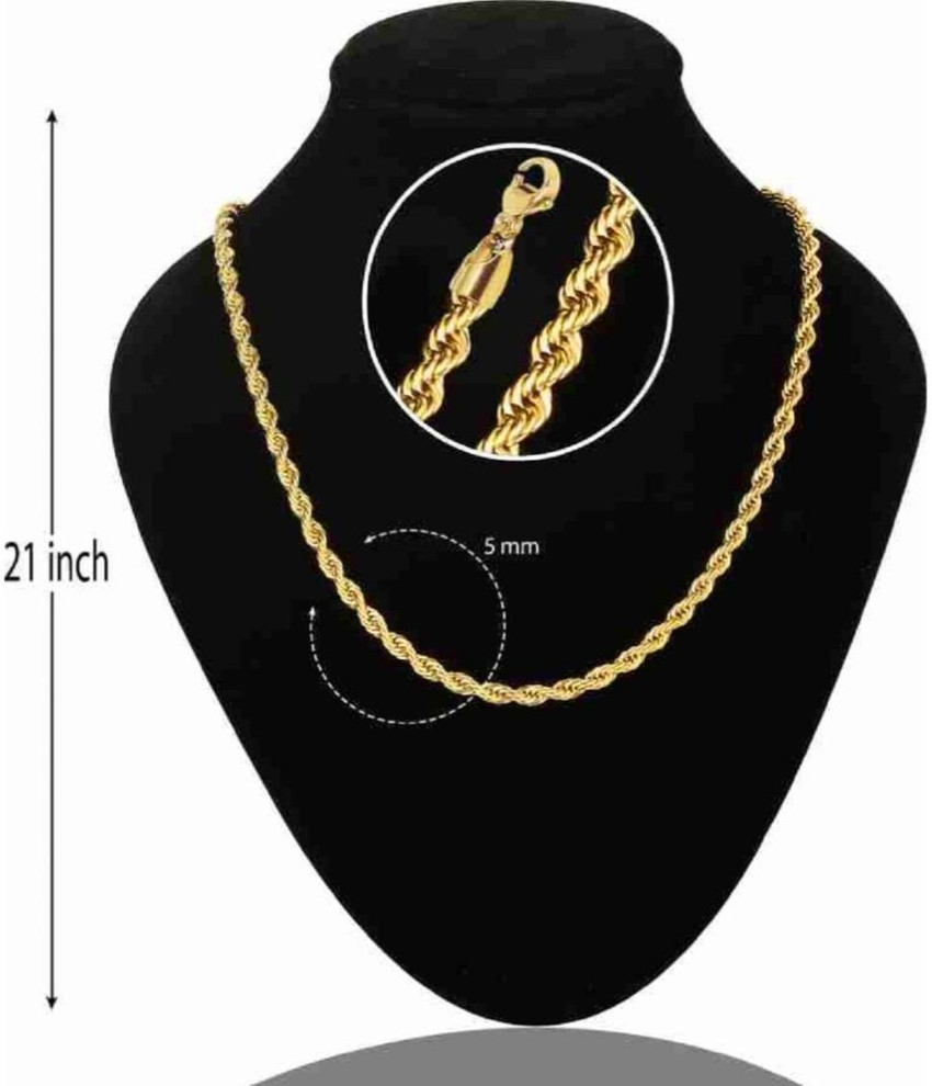 Pitaamaa Gold plated Plated Brass Chain Price in India Buy Pitaamaa Gold plated Plated Brass Chain Online at Best Prices in India Flipkart