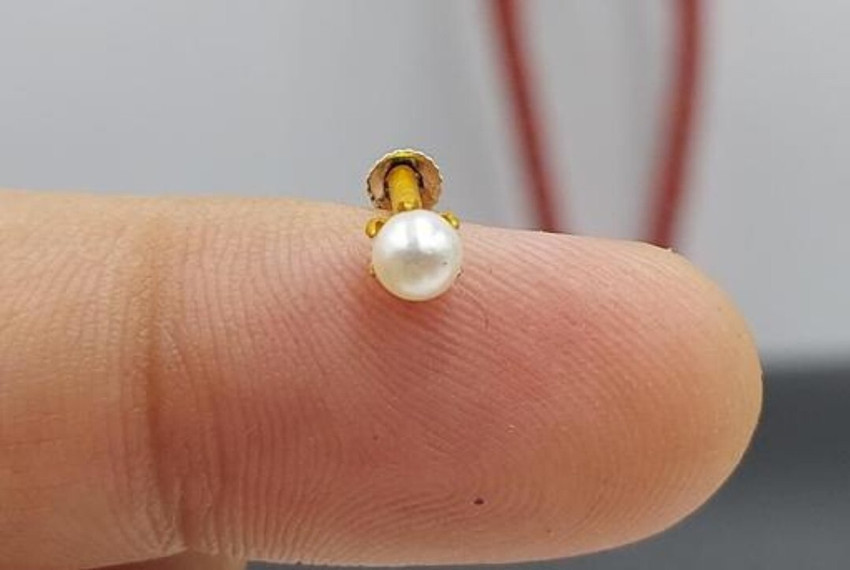 Nose pin with pearl store