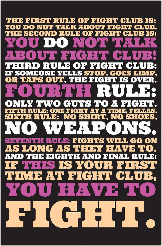 Fight Club Rules Quote FIGHT CLUB RULES