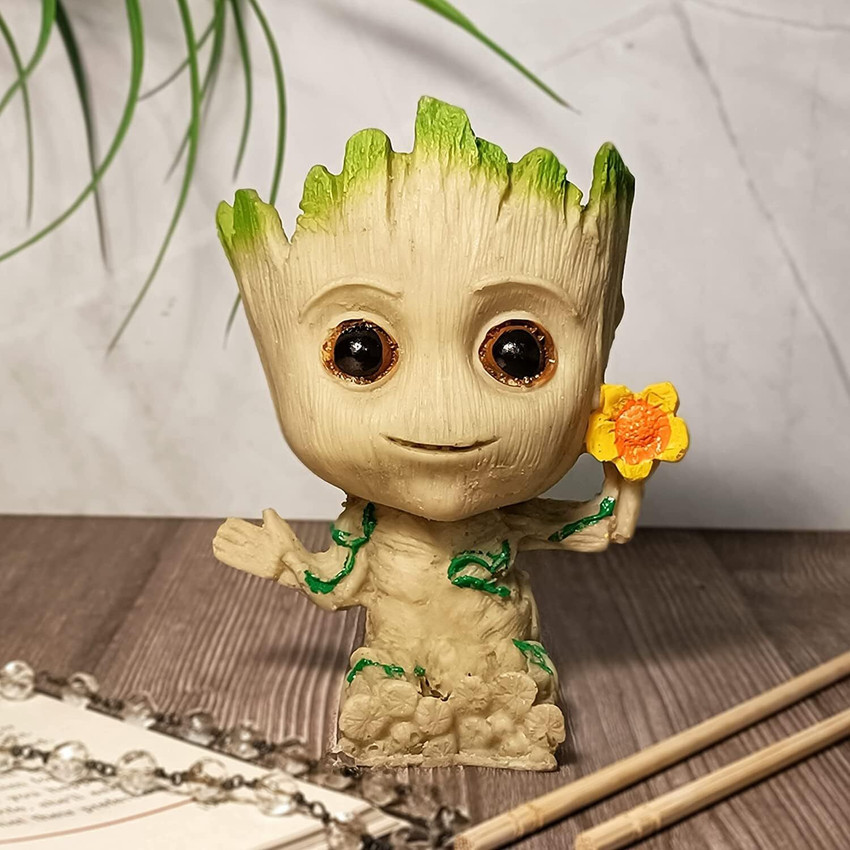 RK Earthenwares Cute Baby Groot Action Figure Showpiece Planter Pen Stand Decorative Showpiece 14 cm Price in India Buy RK Earthenwares Cute Baby Groot Action Figure Showpiece Planter