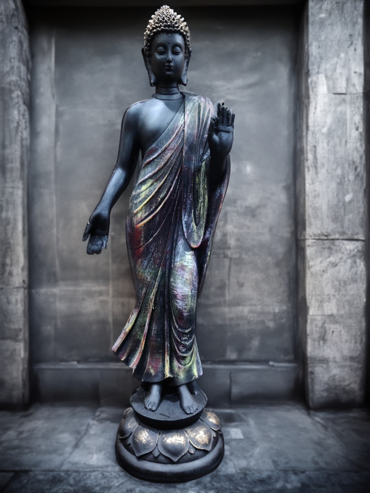 TicknTake Long Standing Buddha Statue for your Living Rooms Decor Decorative Showpiece 35 cm Price in India Buy TicknTake Long Standing Buddha Statue for your Living Rooms Decor Decorative Showpiece