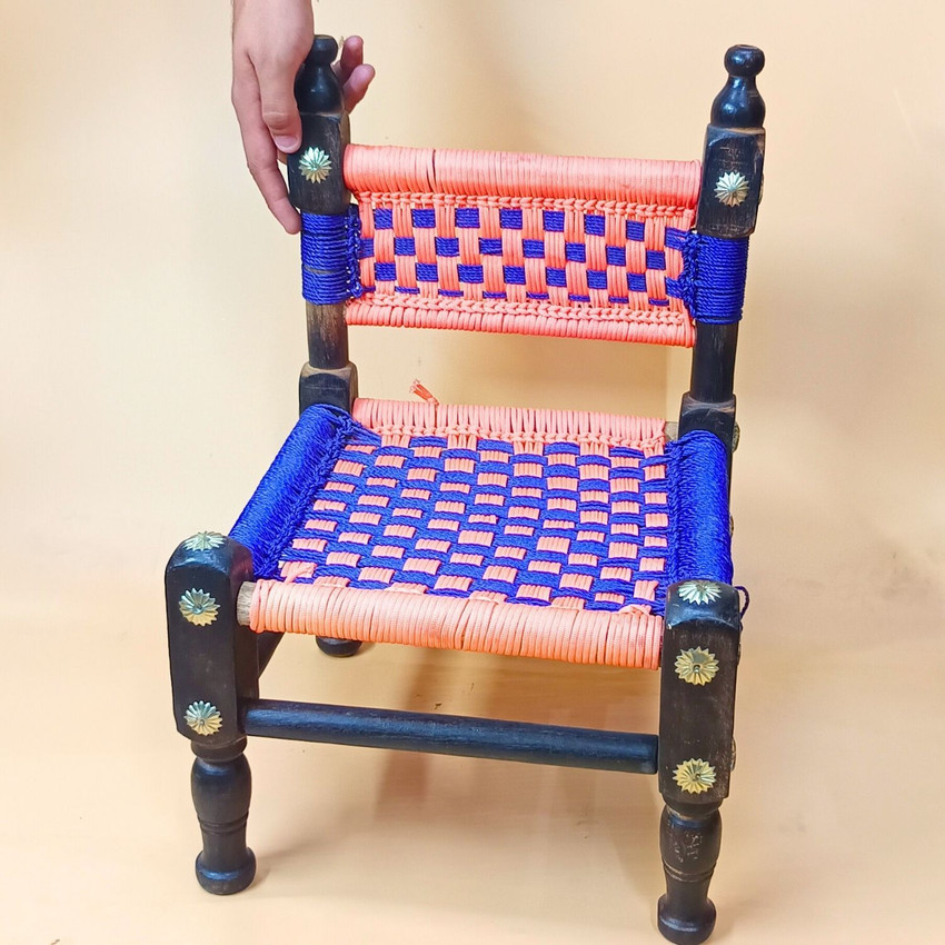 Santarms Wooden machiya Piddha mudda Khatli Chair Stool Rajvadi Mudda Rajasthani Decorative Showpiece 45 cm Price in India Buy Santarms Wooden machiya Piddha mudda Khatli Chair Stool Rajvadi Mudda Raj...