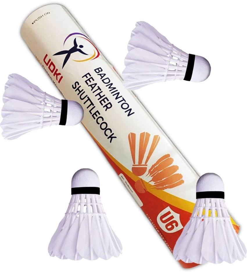 UDKI Badminton Shuttlecocks U6 Feather Shuttle White Buy UDKI Badminton Shuttlecocks U6 Feather Shuttle White Online at Best Prices in India Sports Fitness Flipkart